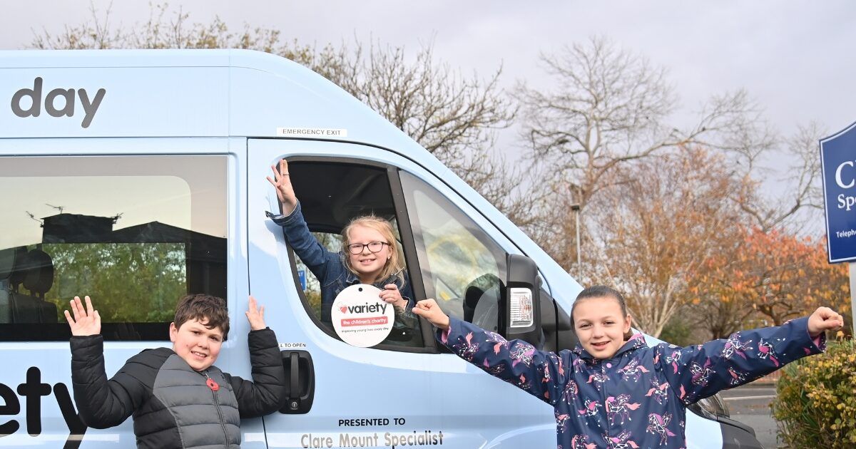 Clare Mount Specialist Sports College Receives Variety Sunshine Coach ...